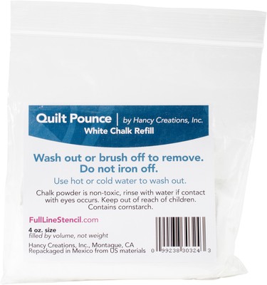 Hancy Quilt Pounce Chalk Refill -4oz White Q6B | eBay