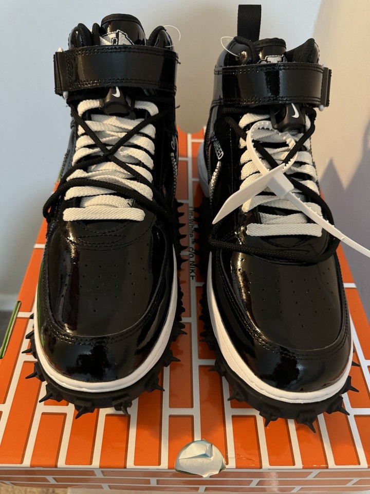 Size 10- Nike Off-White x Air Force 1 SP Leather Mid Sheed | eBay