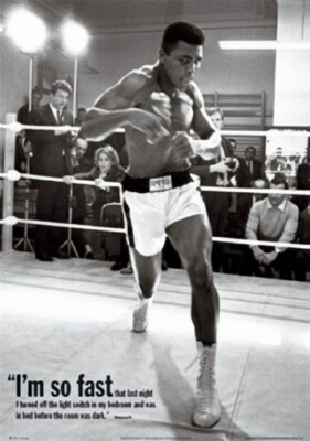 MUHAMMAD ALI - I AM SO FAST POSTER - NEW 24X36 Boxing | eBay