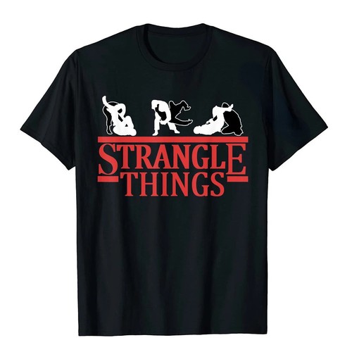 Jiu Jitsu Shirts Strangle Things Mens BJJ MMA Funny Jujitsu Graphic ...