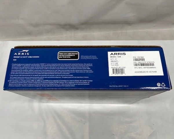 Arris G34 SURFboard DOCSIS 3.1 Gigabit Cable Modem & Wi-Fi 6 Router ...