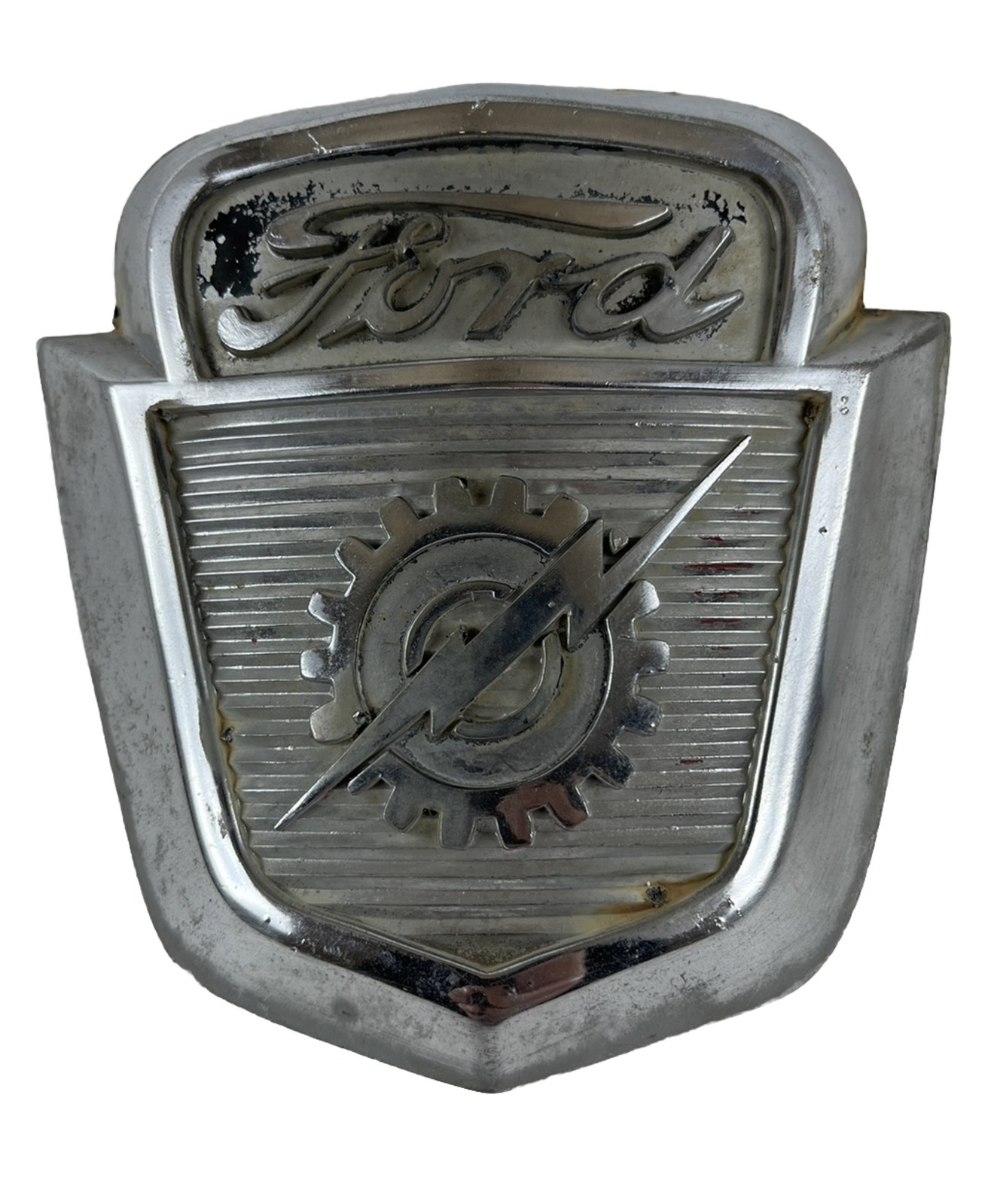 1953-56 Ford F -100 Truck Hood Emblem No 1 BAAA-16637-A Lightning Bolt ...