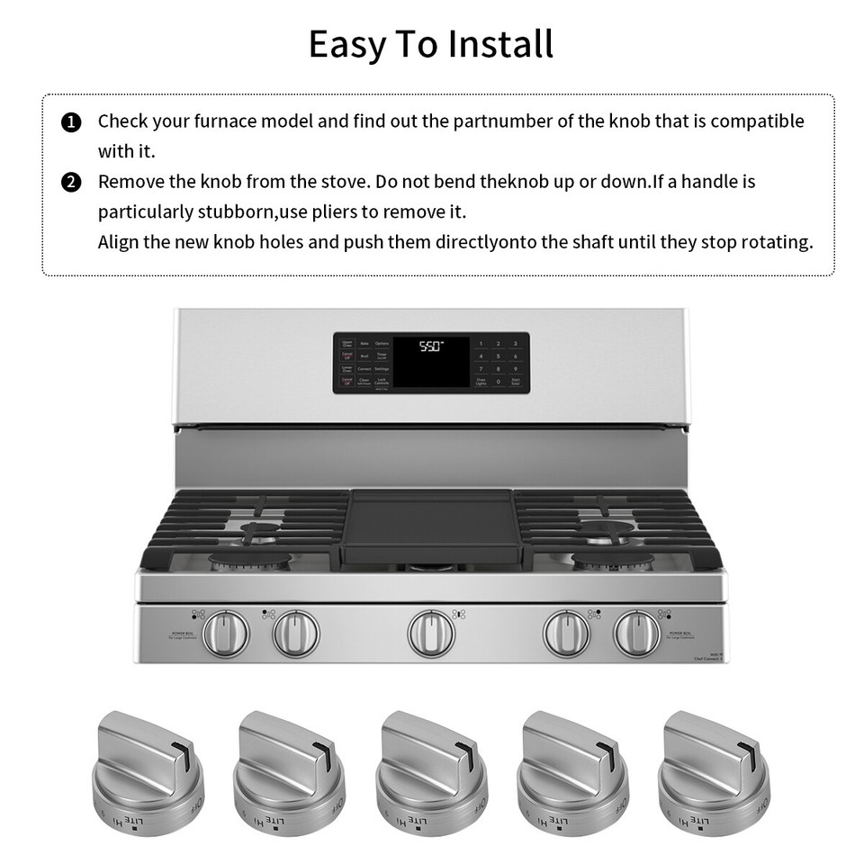 1 Pc Gas Stove Control Knob Compatible with GE Gas Range Oven Stove ...