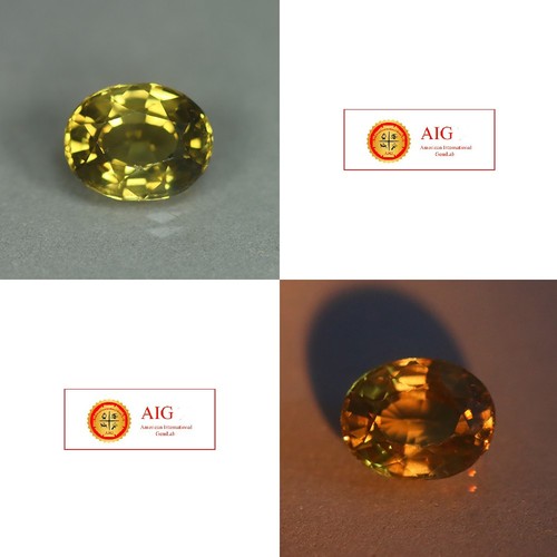 1.20 Cts_AIG Certified_100 % Natural Unheat Color Change Alexandrite ...