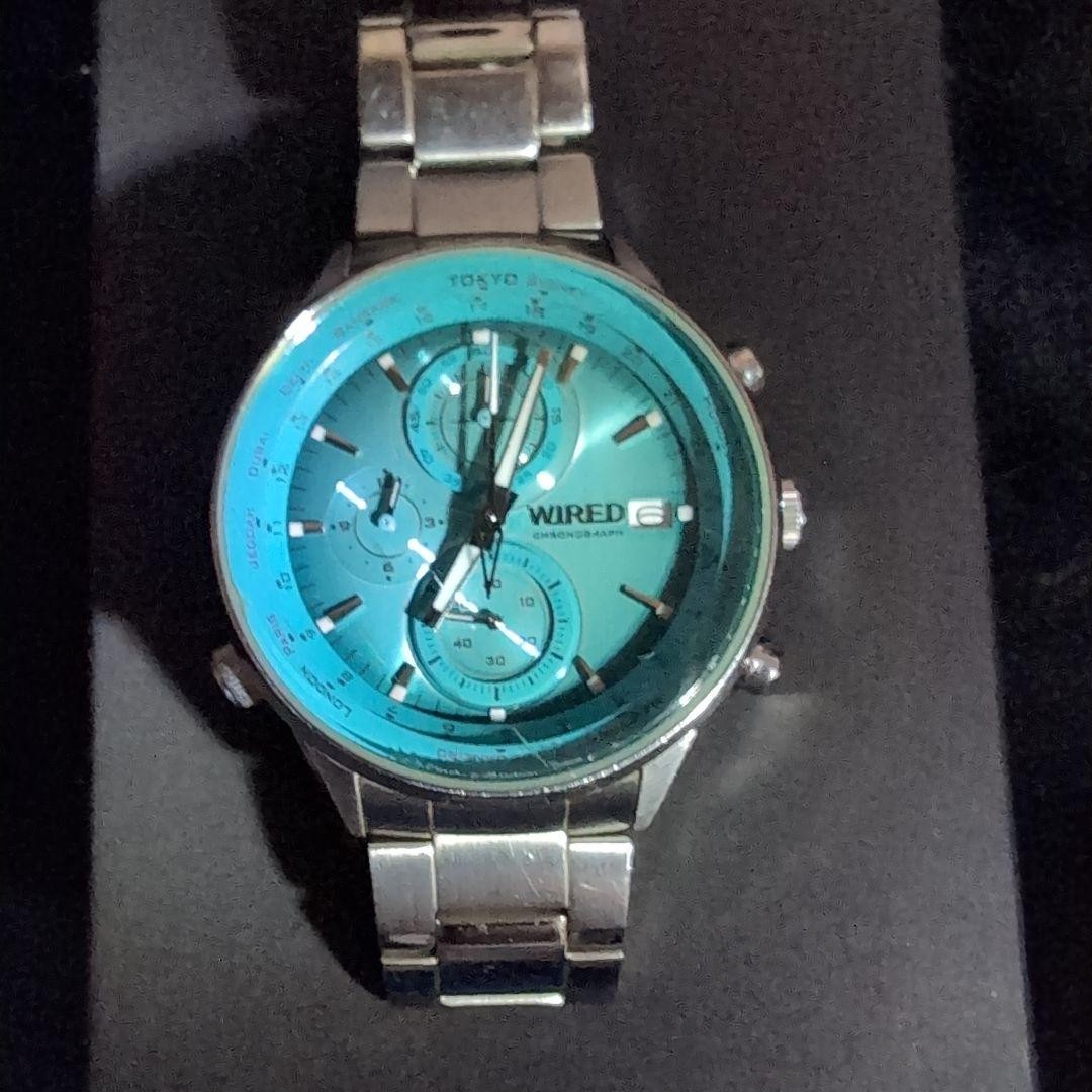 Seiko WIRED Chronograph Watch, Blue, Working Condition - Gem
