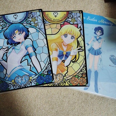 Sailor Moon Sailor Mercury Clear File Folder Document Organizer | eBay