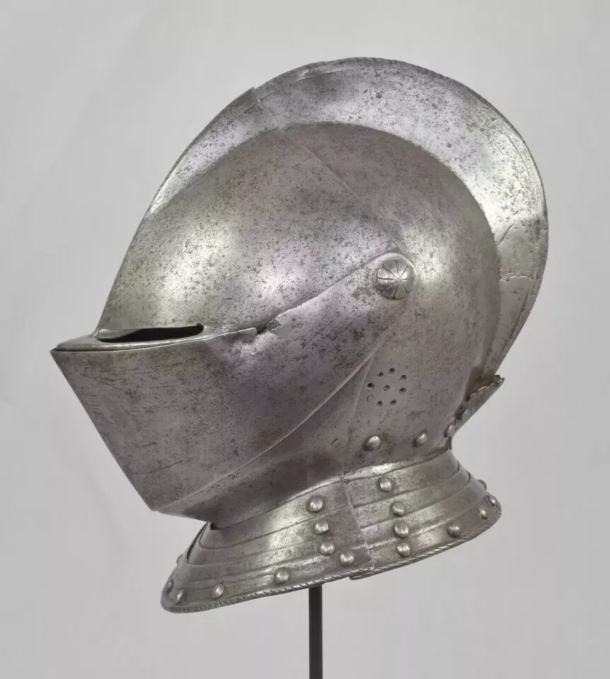 18ga Medieval Close Helmet Battle Ready Bassinet Knight Armor Helmet | eBay