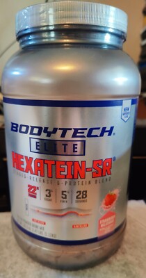 BodyTech Elite Hexatein SR Staged Release Protein Strawberry Milkshake ...