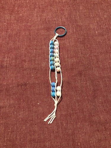 Sliding Row Counter for Knitting & Crochet, Glass Beads, Keychain Fob ...