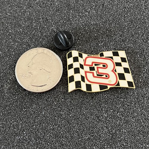 Dale Earnhardt Checkered Flag NASCAR Gold Tone Pin Pinback #46302 | eBay