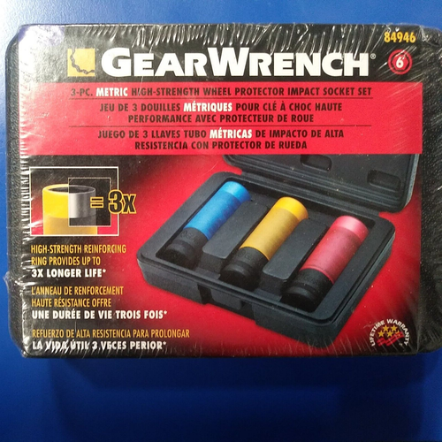 GearWrench 84946 Metric High-strength Wheel Protector Impact Socket Set ...