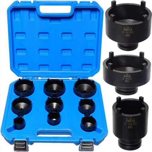 9 Piece Grooved Locking Wheel Nut Remover Socket Set | eBay UK