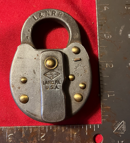 STEEL RAILROAD SIGNAL/UTILITY LOCK - Marked for LOUISVILLE & NASHVILLE ...