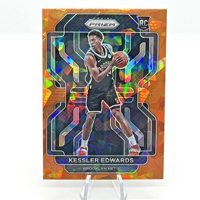 Kessler Edwards RC 2021-22 Prizm NBA SP Orange Ice Rookie Card #284 ...