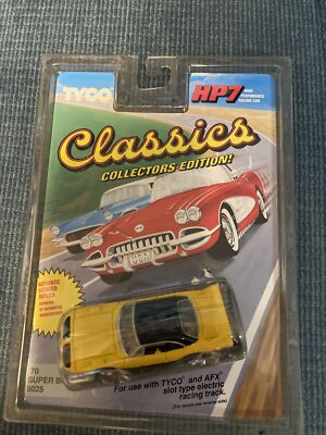 New 1992 Tyco HP7 Slot Car 1970 PLYMOUTH SUPER BIRD YELLOW Muscle Car ...
