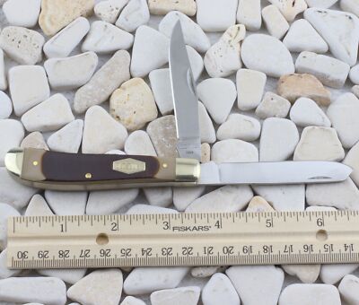 Schrade Classic Old Timer Trapper Folding Pocket Knife 94OT Brown ...