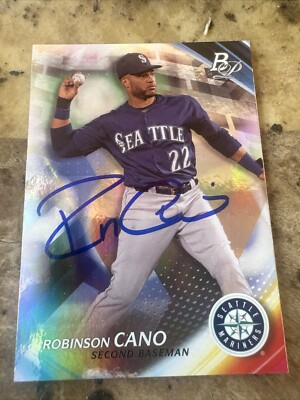 Robinson Cano Signed 2017 Bowman Platinum Baseball Card | eBay