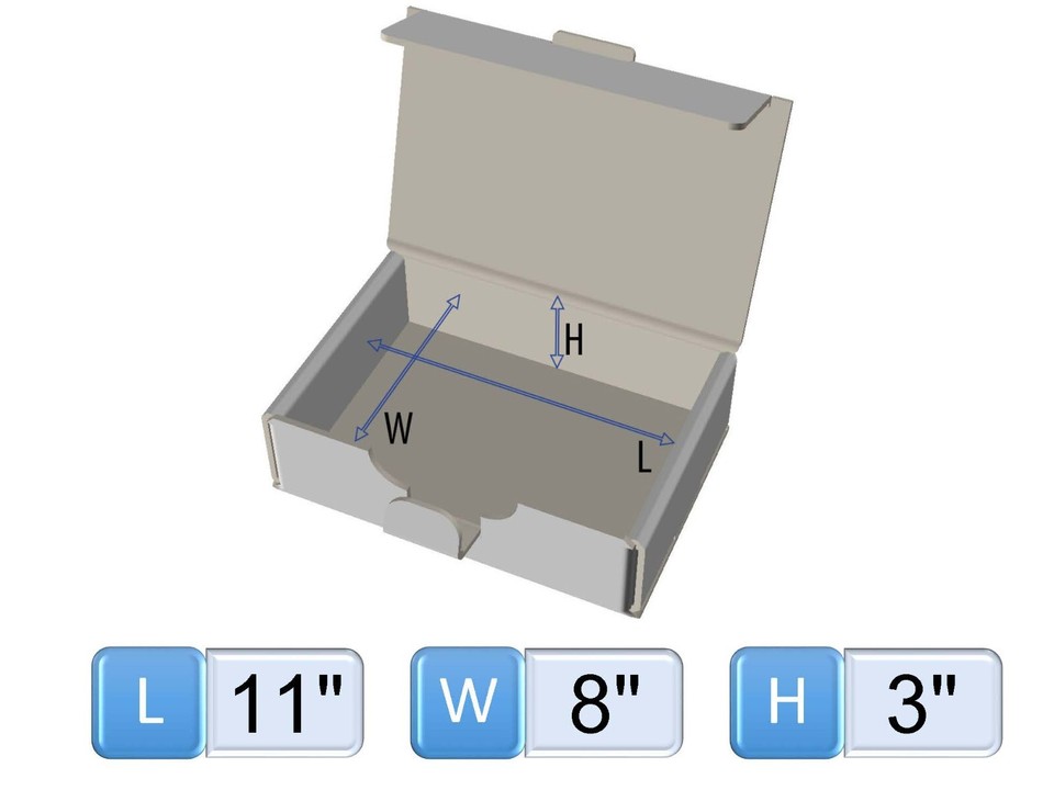 #6 25 pk Carton Mailer- Swing-in Roll-over (inside, imperial dimensions ...