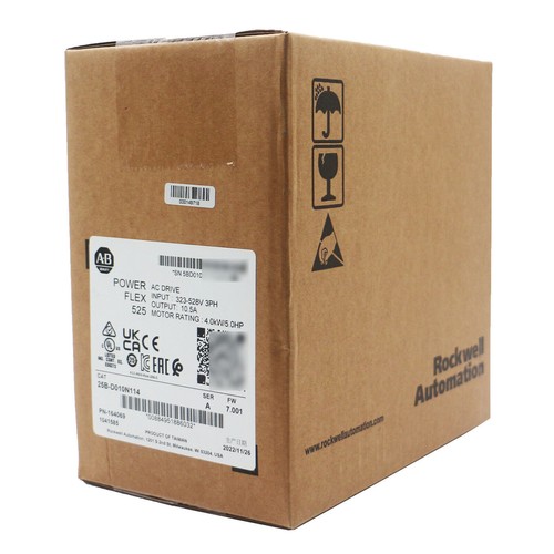 New Sealed 25B-D010N114 Allen-Bradley PowerFlex 525 4kW 5Hp AC Drive ...