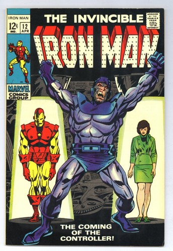 Iron Man 12 (FVF) 1st app Controller! Archie Goodwin 1969 Marvel Comics ...