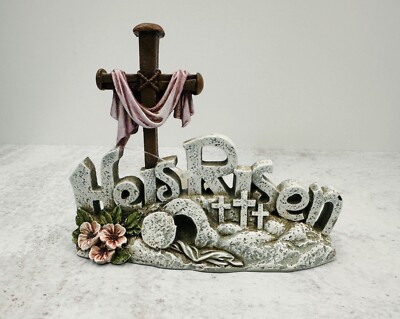 He Is Risen Easter Inspirational Resin Tiered Tray Table Home Mantle ...