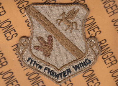 USAF Air Force 111th Fighter Wing FW ~3" Desert DCU Foreign patch c/e ...