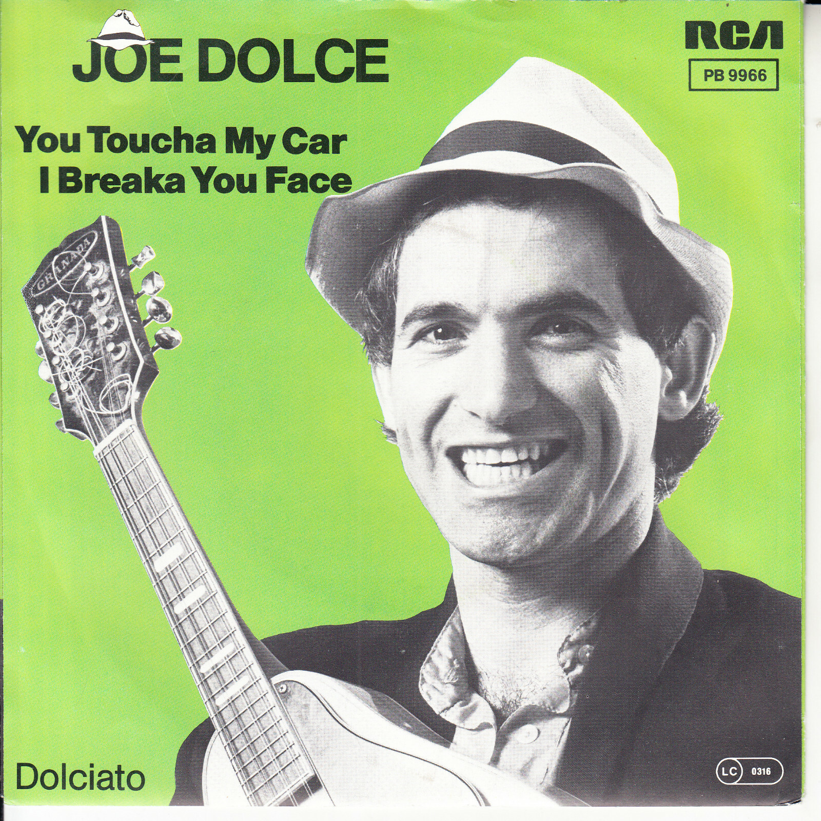 JOE DOLCE You Toucha My Car I Breaka You Face PICTURE SLEEVE 7" 45 ...