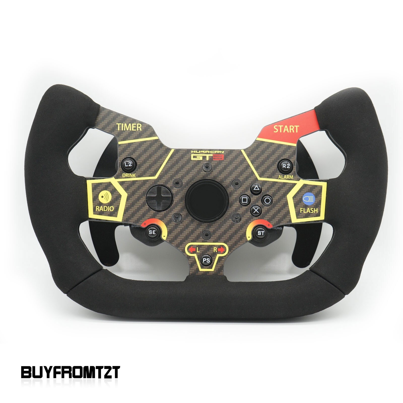 SIM Racing Steering Wheel PC Racing Wheel (Grip with Suede) for T300 RS ...