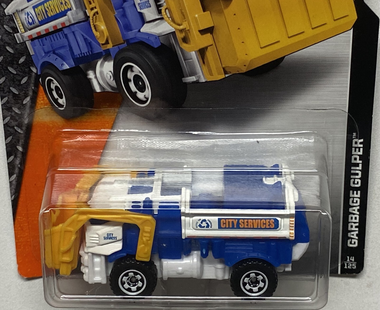 Matchbox 2016 MBX Adventure City Garbage Gulper Front Load Garbage ...