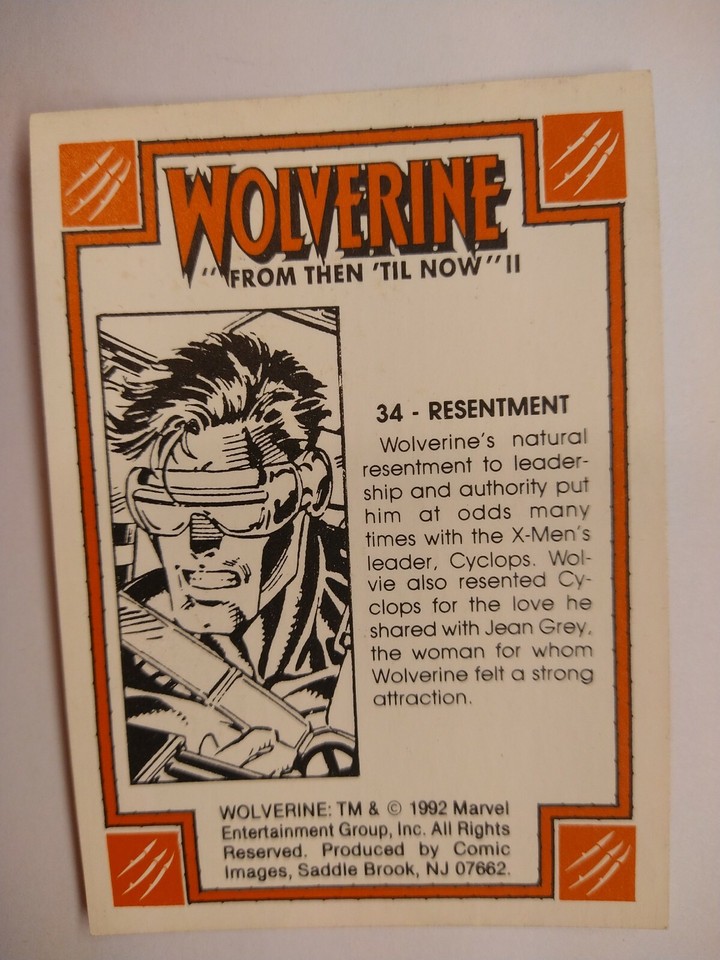 Wolverine 1992 #34 Resentment From Then 'til Now" II NEW UNCIRCULATED ...
