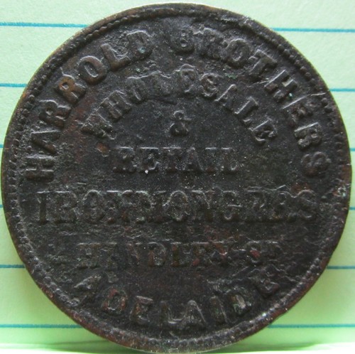 Australia 1858 Harrold Brothers Penny Token R186 A195 #JW2305-08 | eBay