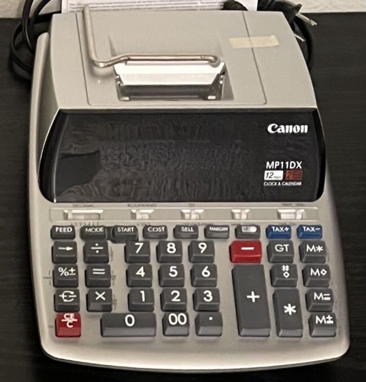 Cannon MP11DX 12 Digits 2 Color Printing Clock & Calendar Desk ...