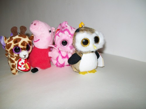 TY Beanie Babies Boos Lot Of 4 Plastic Key Clips 3 inch Stuffed ...