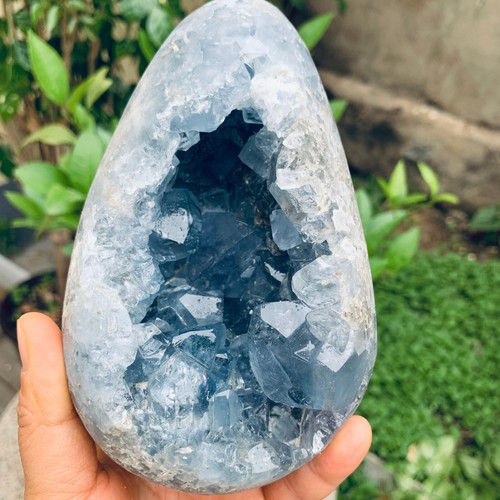 Natural Beautiful Blue Celestite Crystal Geode Cave Mineral Specimen-4 ...