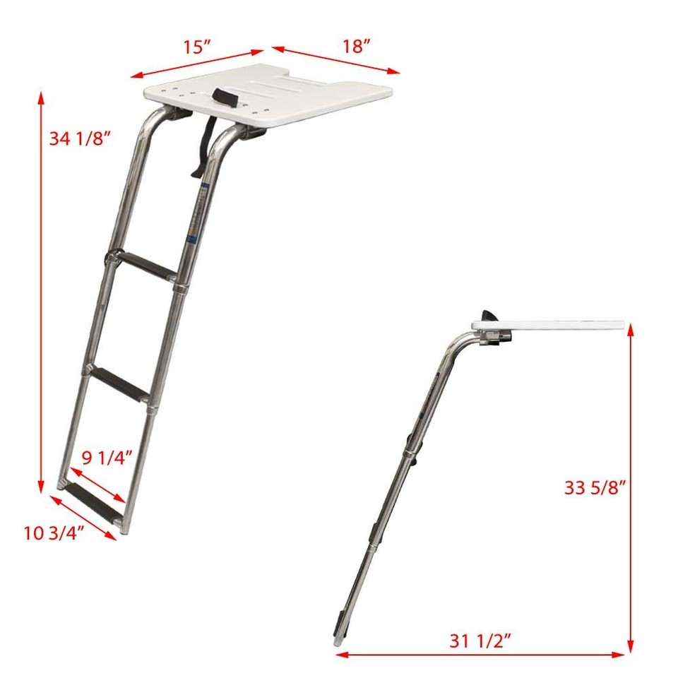 G3 Boat Transom Swim Platform 73582222 | w/ Telescoping Ladder | eBay