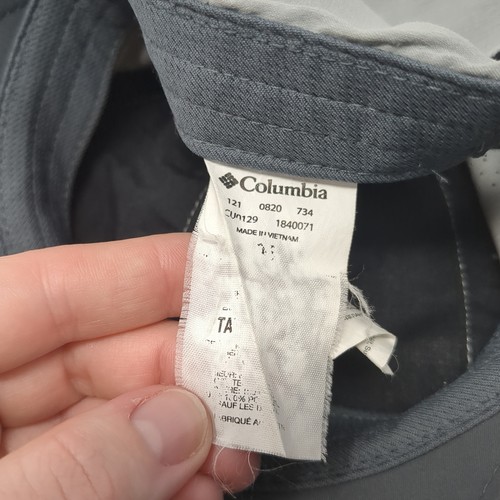 Columbia Strapback Baseball Cap Gray One Size Adjustable Embroidered 6 ...