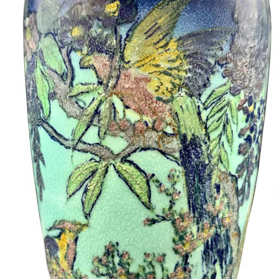 Rookwood Pottery: Grand Hurley Watercolor Parrot Vase | eBay