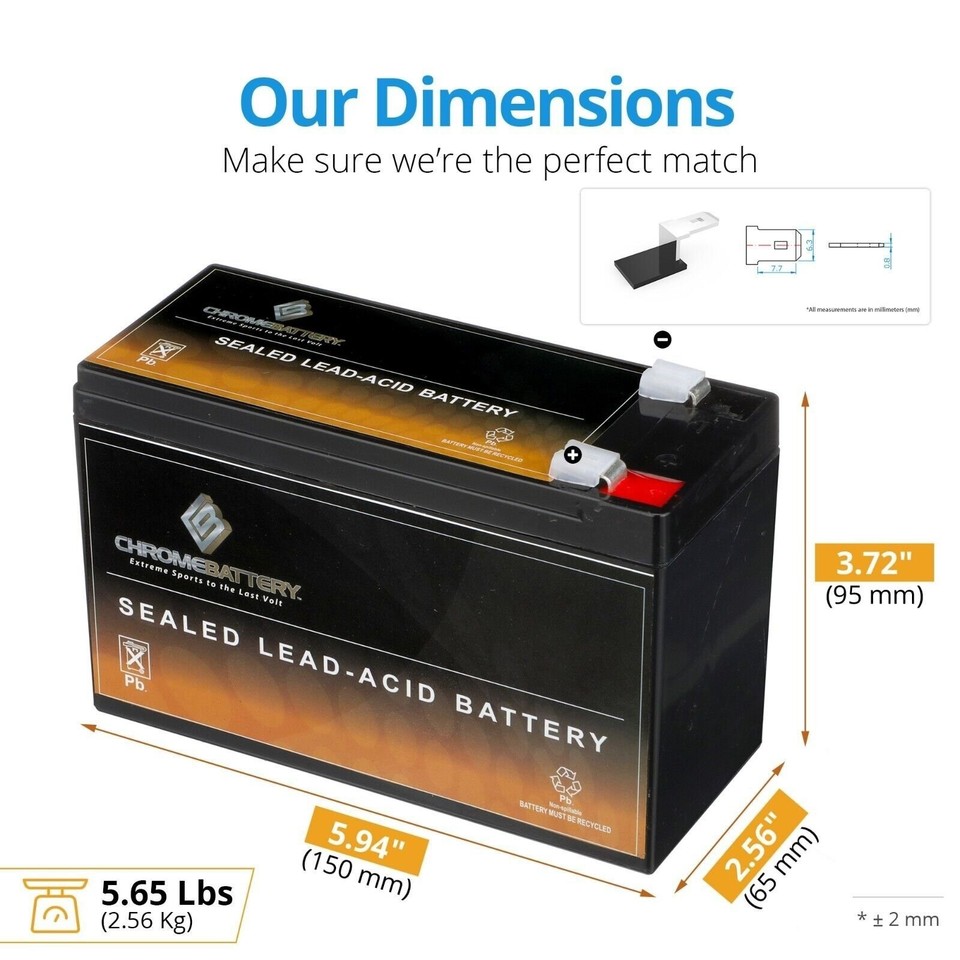 12V 9AH Sealed Lead Acid Battery Replaces PE12V9 PX12090 UB1290 - 4PK ...