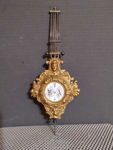 Antique German Brass Ornate RA Wall Clock Pendulum | eBay