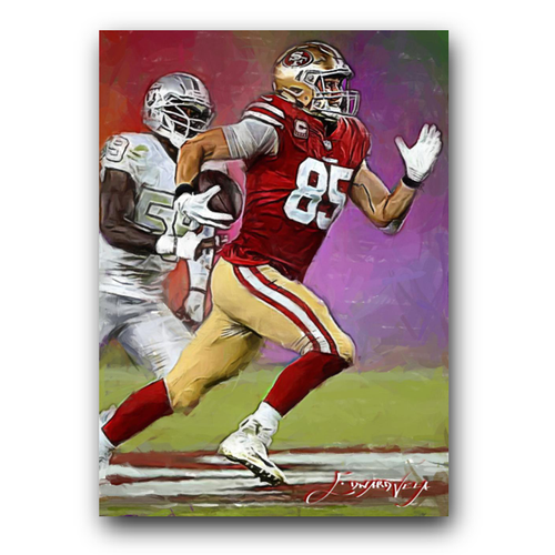 George Kittle Art Card Limited 36/50 Edward Vela Signed (San Francisco ...