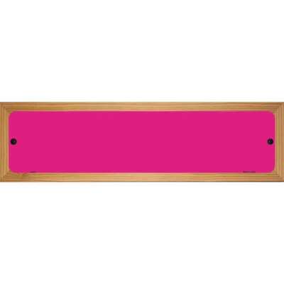 Pink Solid Blank Novelty Wood Mounted Metal Small Street Sign WB-K-022 ...