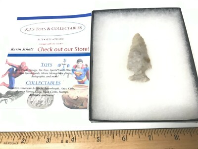 Nice Ohio Corner Notch Arrowhead 2 1/2 Inches White/Gray Flint Nice ...