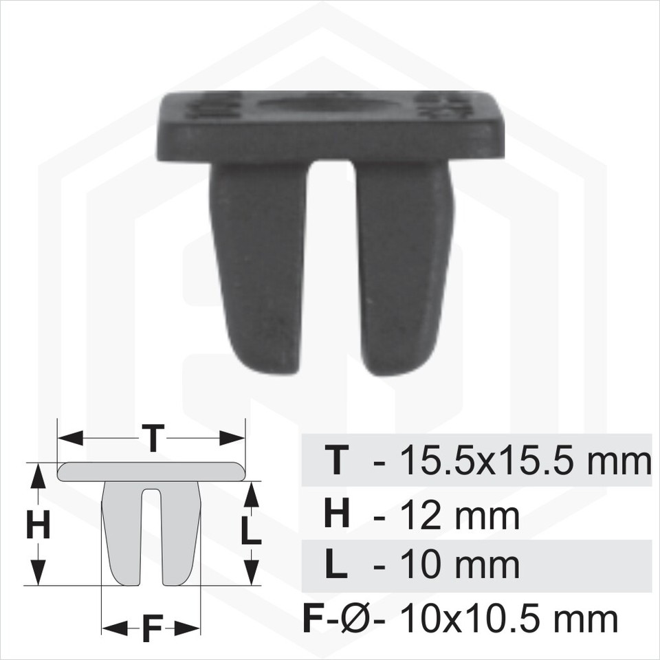 10x Screw Grommets Expanding Nuts Lock Moulding Clips Fits into 10mm ...