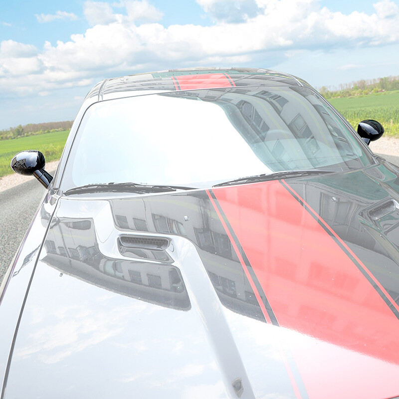 Black Car Side Mirror Cover ABS Decals Rearview Trim for Dodge ...