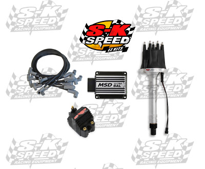 MSD Complete Black Ignition Kit - Ultra 6AL/Distributor/Wires/Coil SBC ...