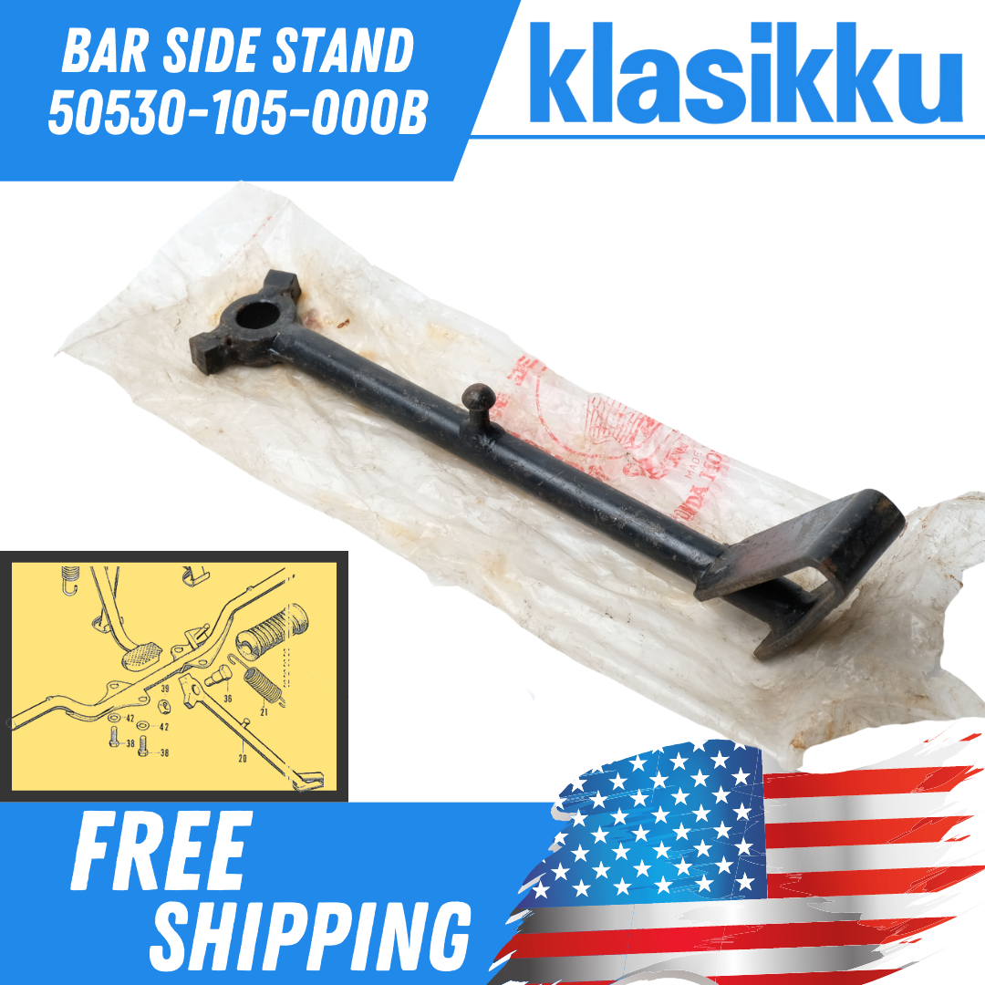 NOS Honda 90 S90 CL90 CL90ZK1 S90ZK1 Bar Side Stand Genuine Japan 50530 ...