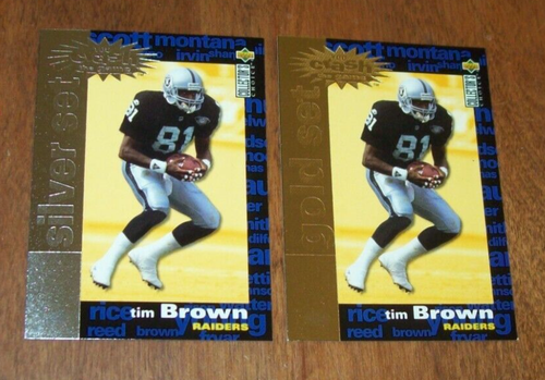 1995 Upper Deck You Crash the Game Gold & Silver Tim Brown Card | eBay
