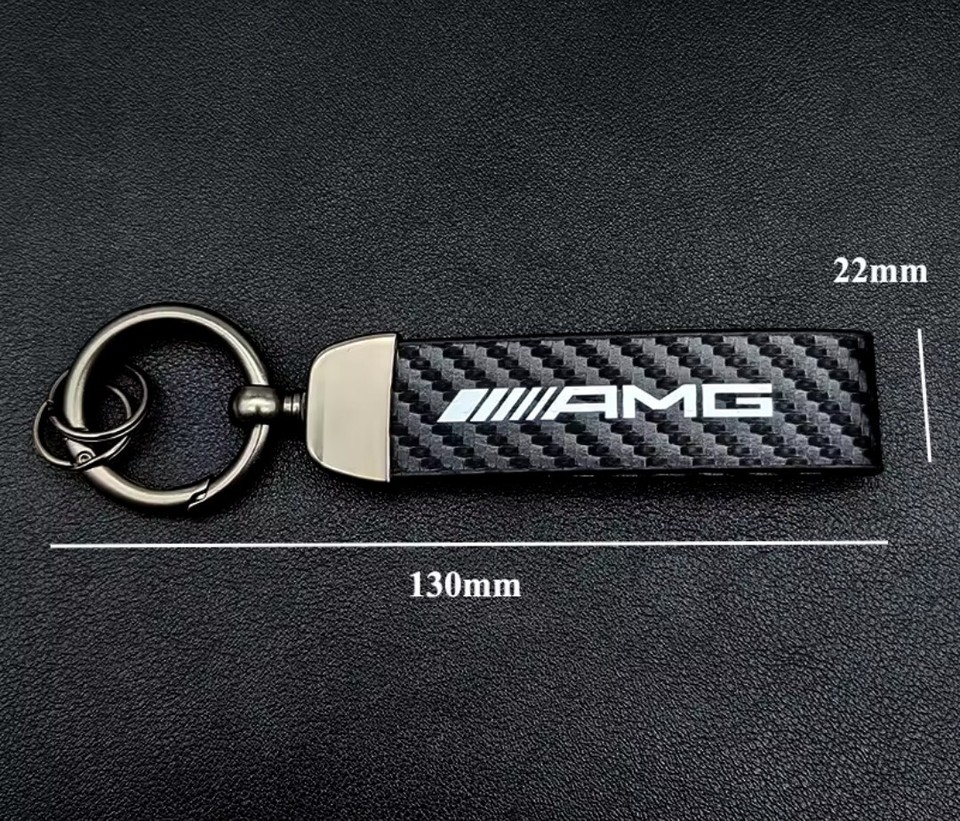 2 Keychain Mercedes Benz Amg Carbon Leather Emblem Logo High Quality | eBay