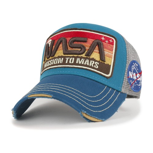 NASA Worm Logo Cap Men Women Embroidered Baseball Hat Structured | eBay
