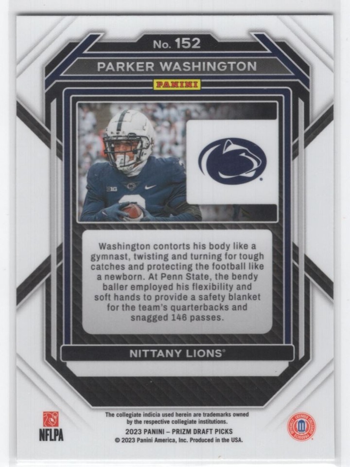 -2023 * Parker Washington Rookie Penn State Nittany Lions #152 | eBay